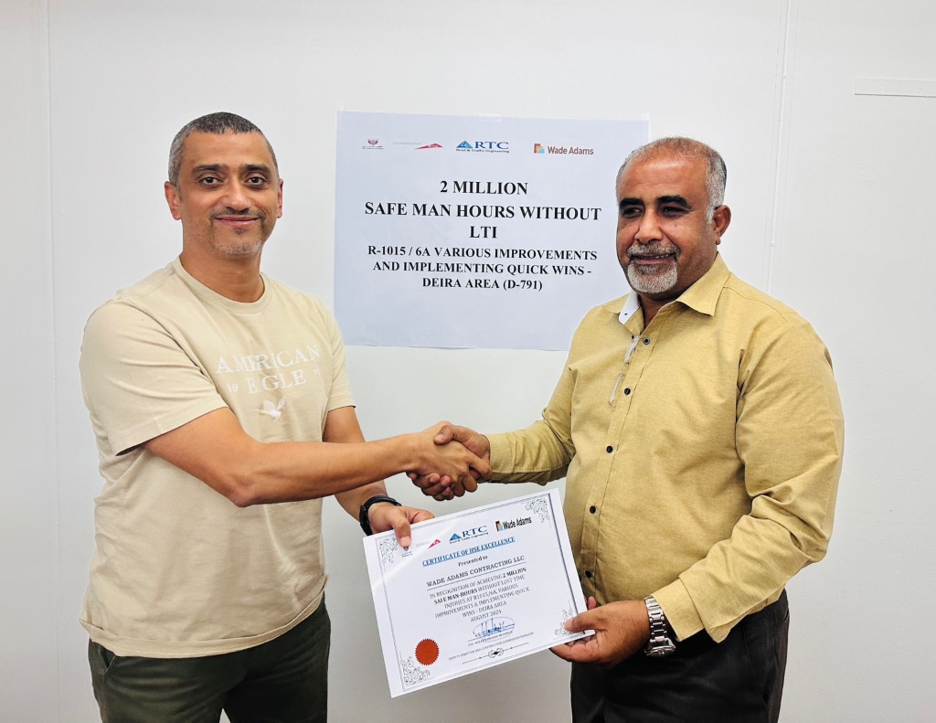 Wade Adams achieves 2 Million Safe Man Hours on RTA’s Quick Wins ...